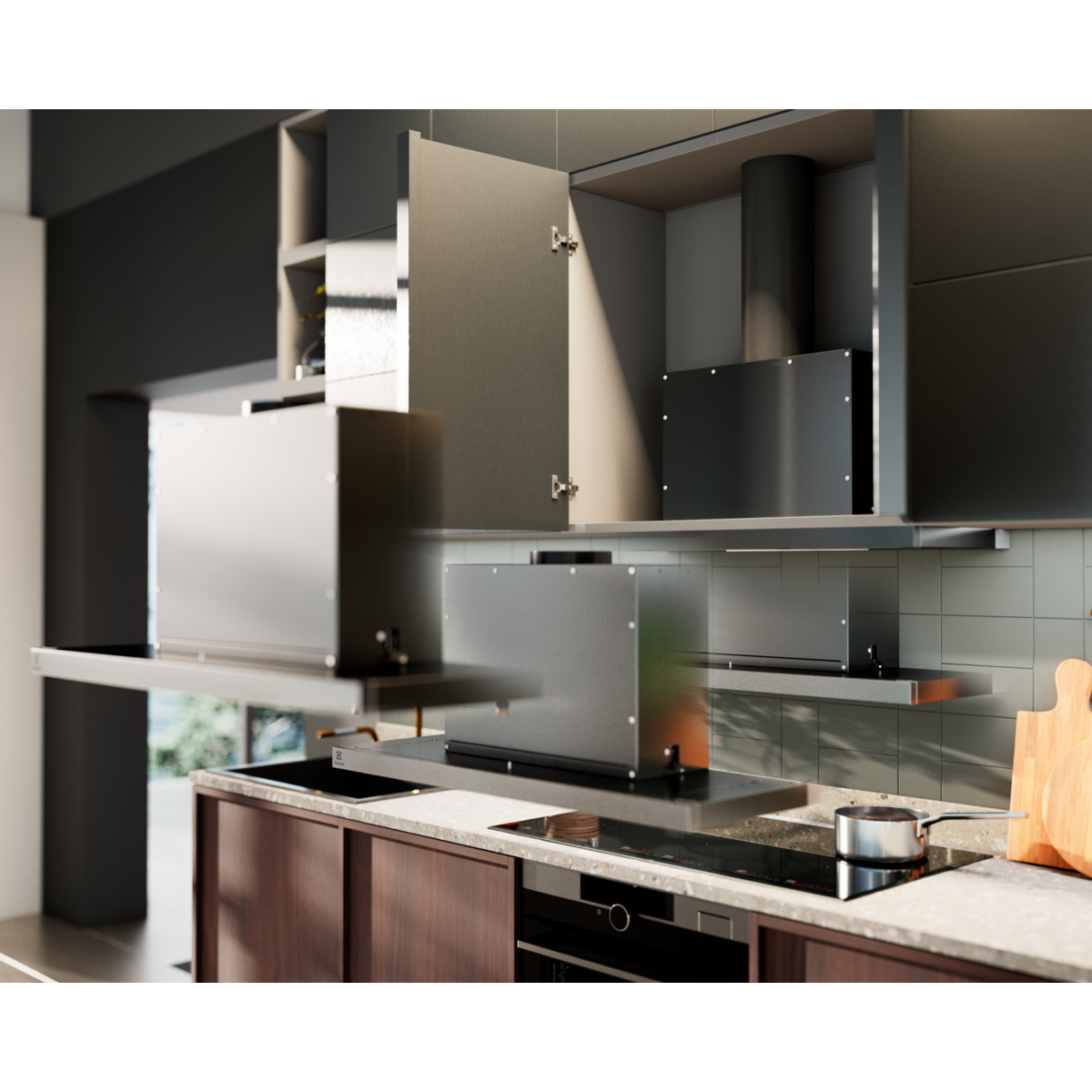 Hotă telescopică 300 0 60 cm gri Cooker hood 60 cm | Electrolux