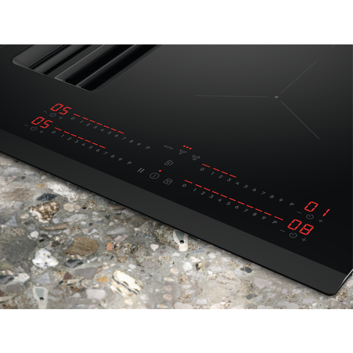 Plită cu hotă integrată Bridge cu eXtractor KCC83443 - 80 cm negru Hota ...